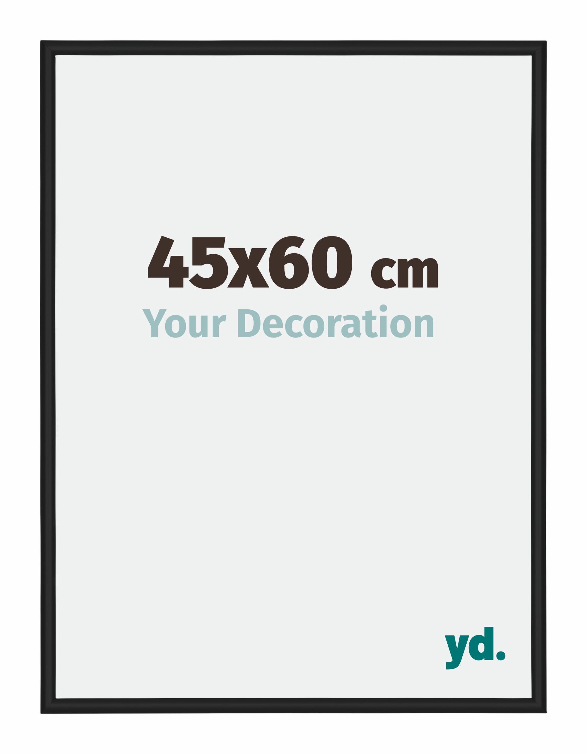 Bilderrahmen 45x60cm Schwarz Hochglanz Aluminium Miami | Yourdecoration.de