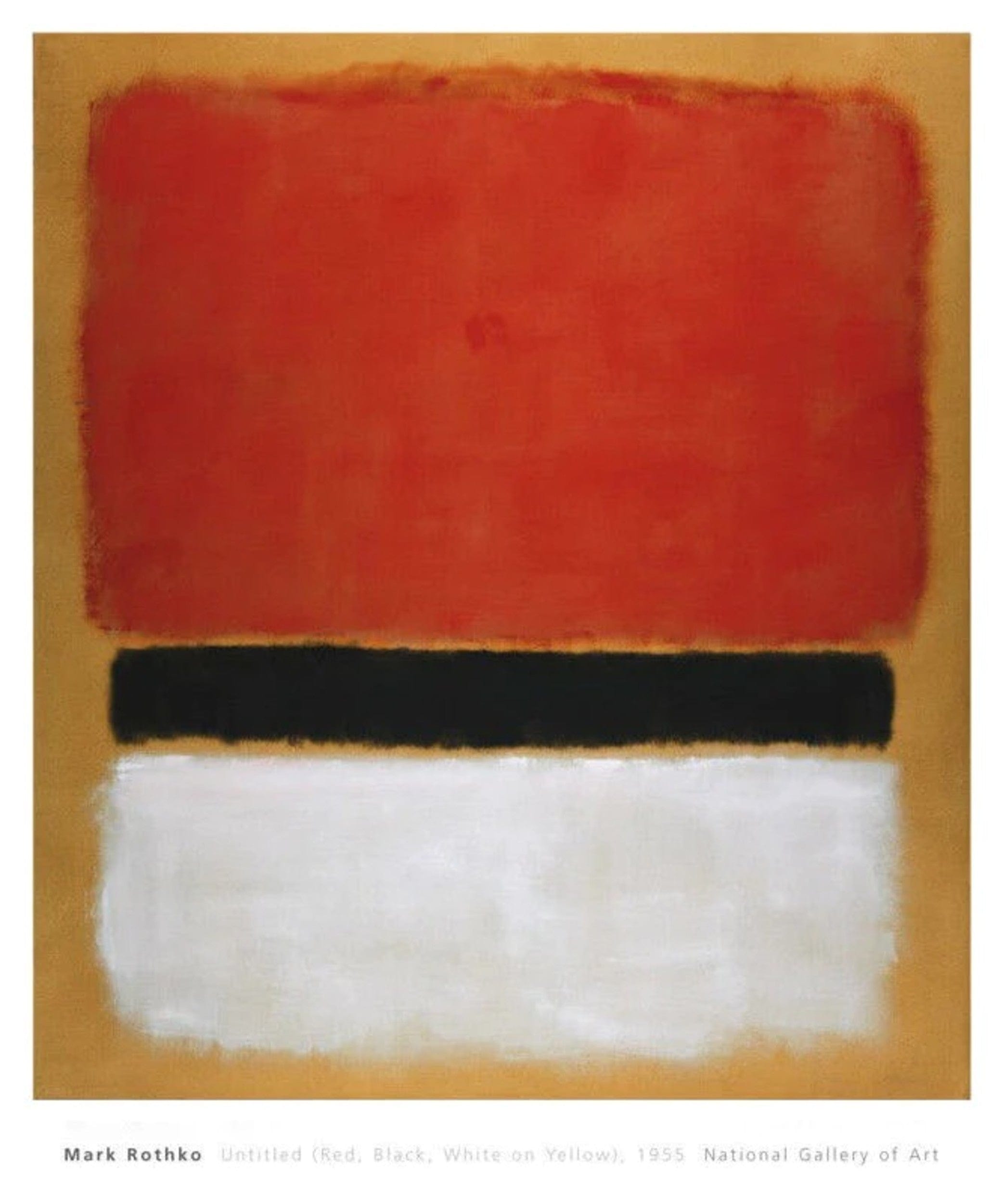 Kunstdruck Mark Rothko Untitled Red, Black, White on Yellow, 1955 71x86.5cm