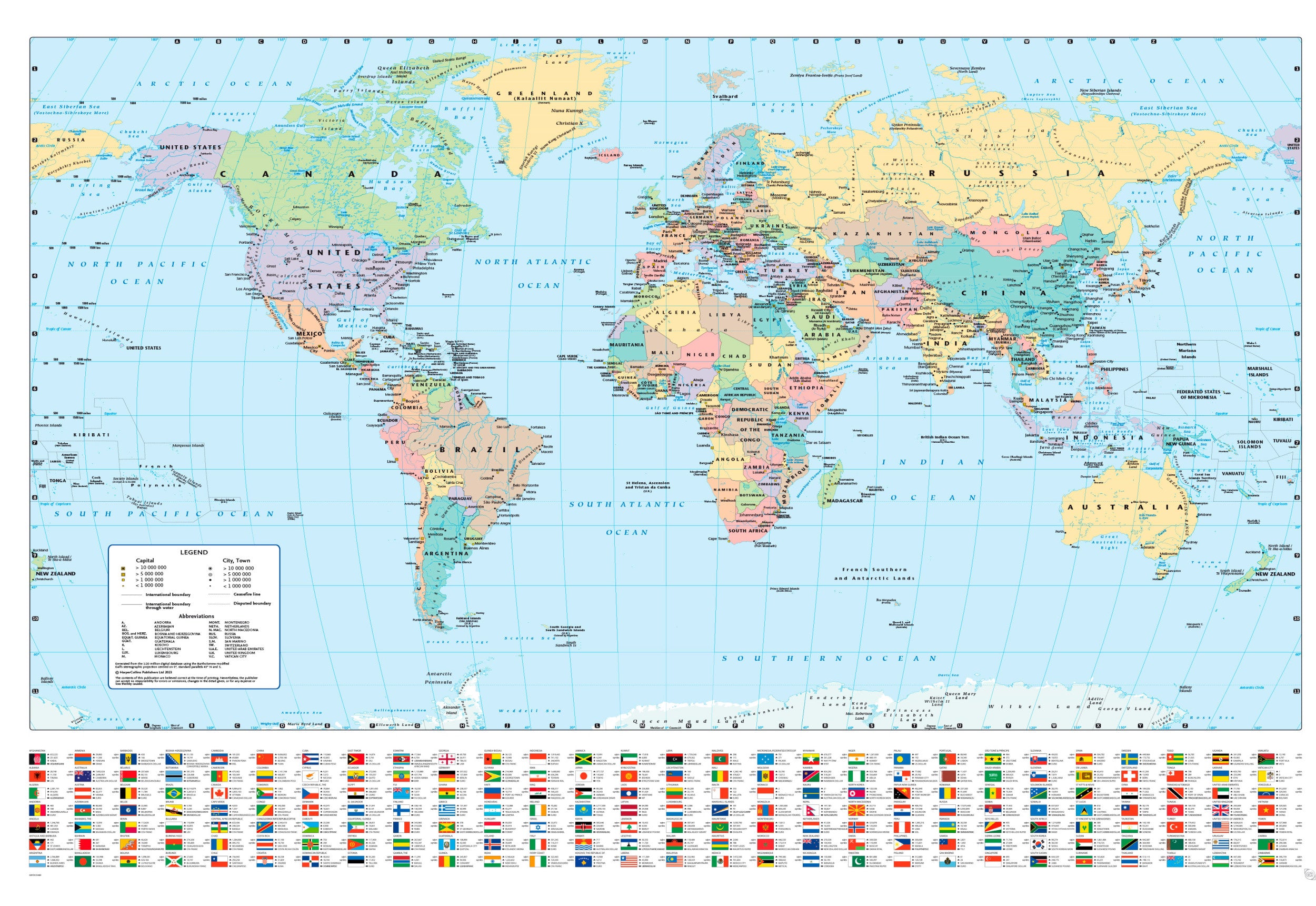 Harper Collins World Map 21 Poster | Yourdecoration.de