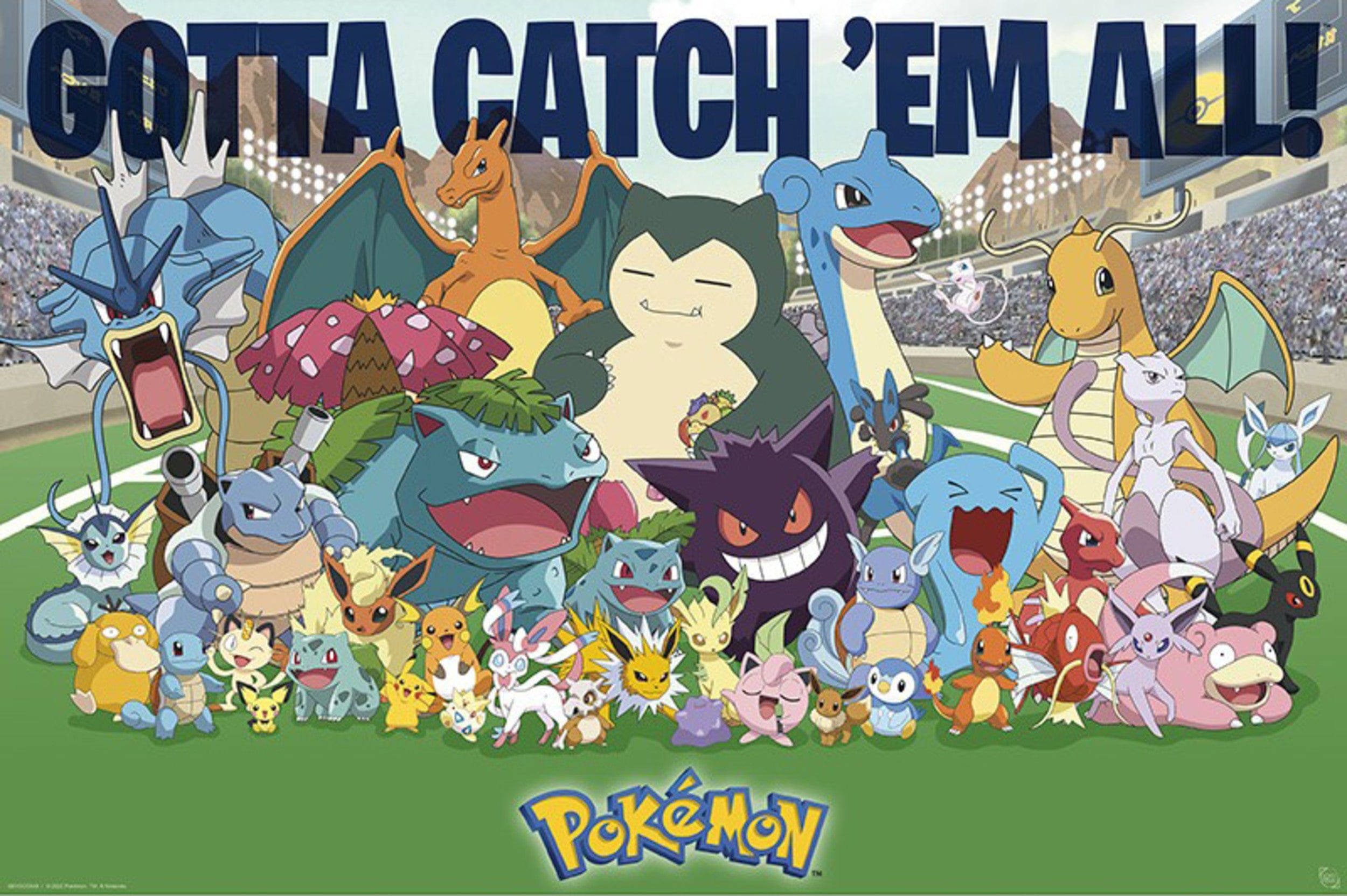 Pokemon All Time Favorites Poster 91.5x61cm | Yourdecoration