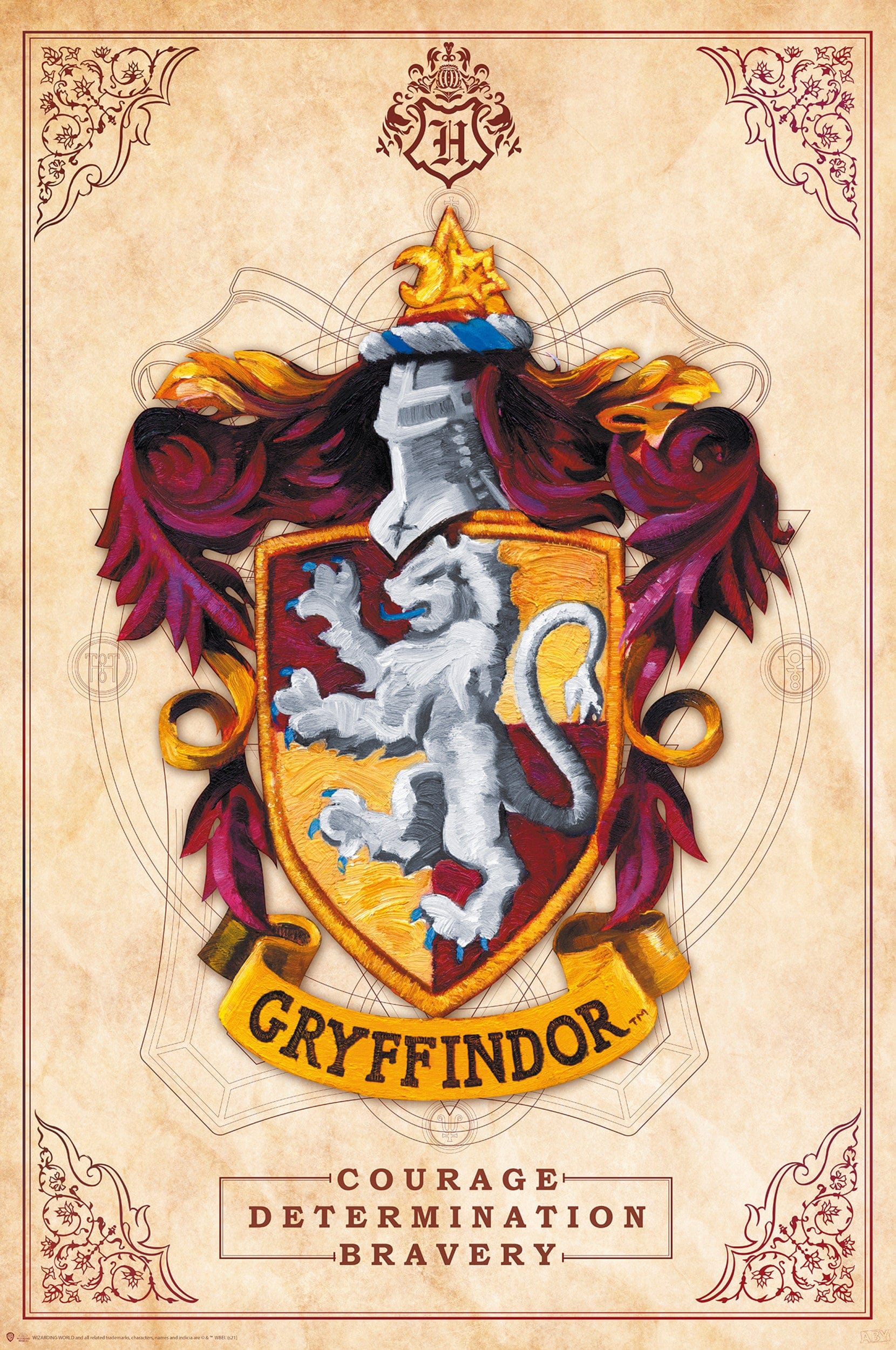 Gryffindor Drawing Harry Potter Gryffindor Art Print 30x40cm | Posters