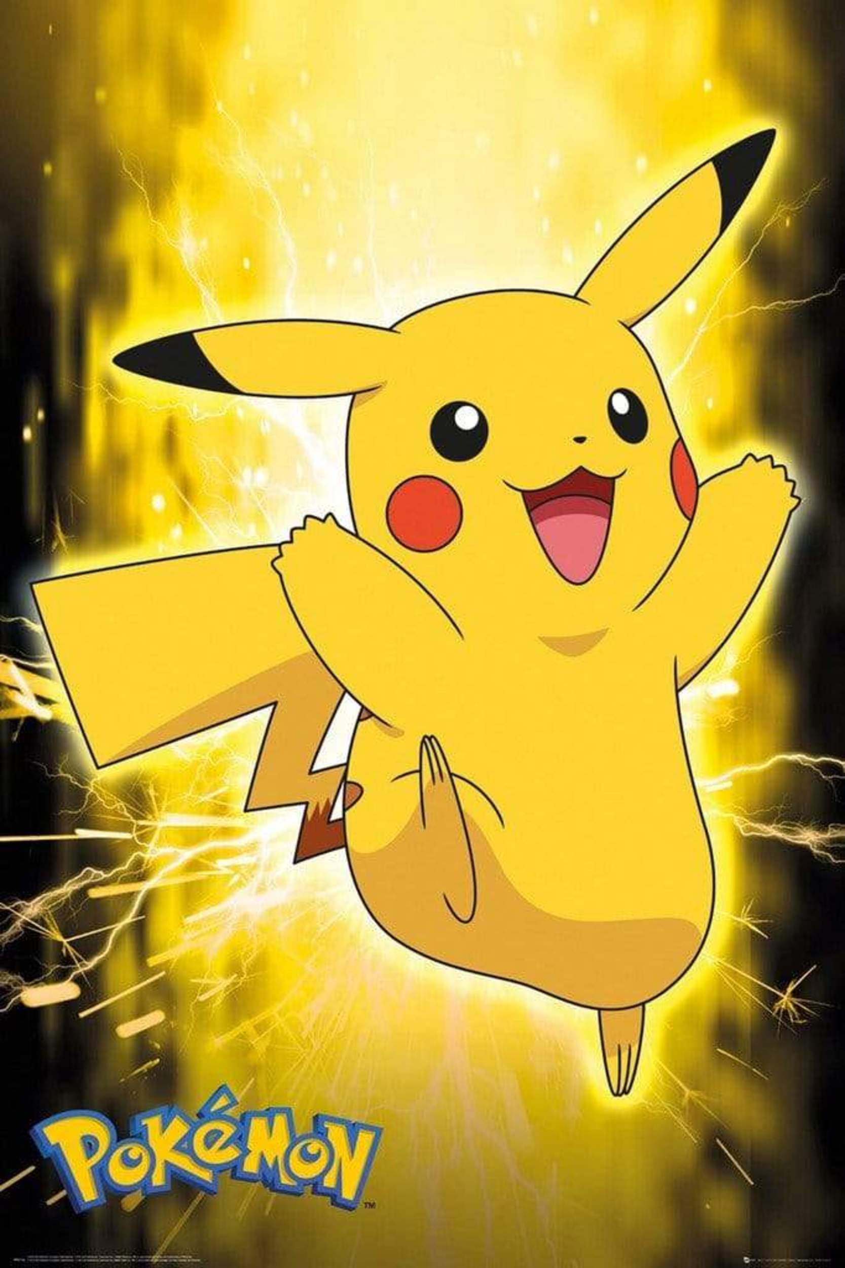 Poster Pokemon Pikachu Neon 61x91,5cm | Yourdecoration.de