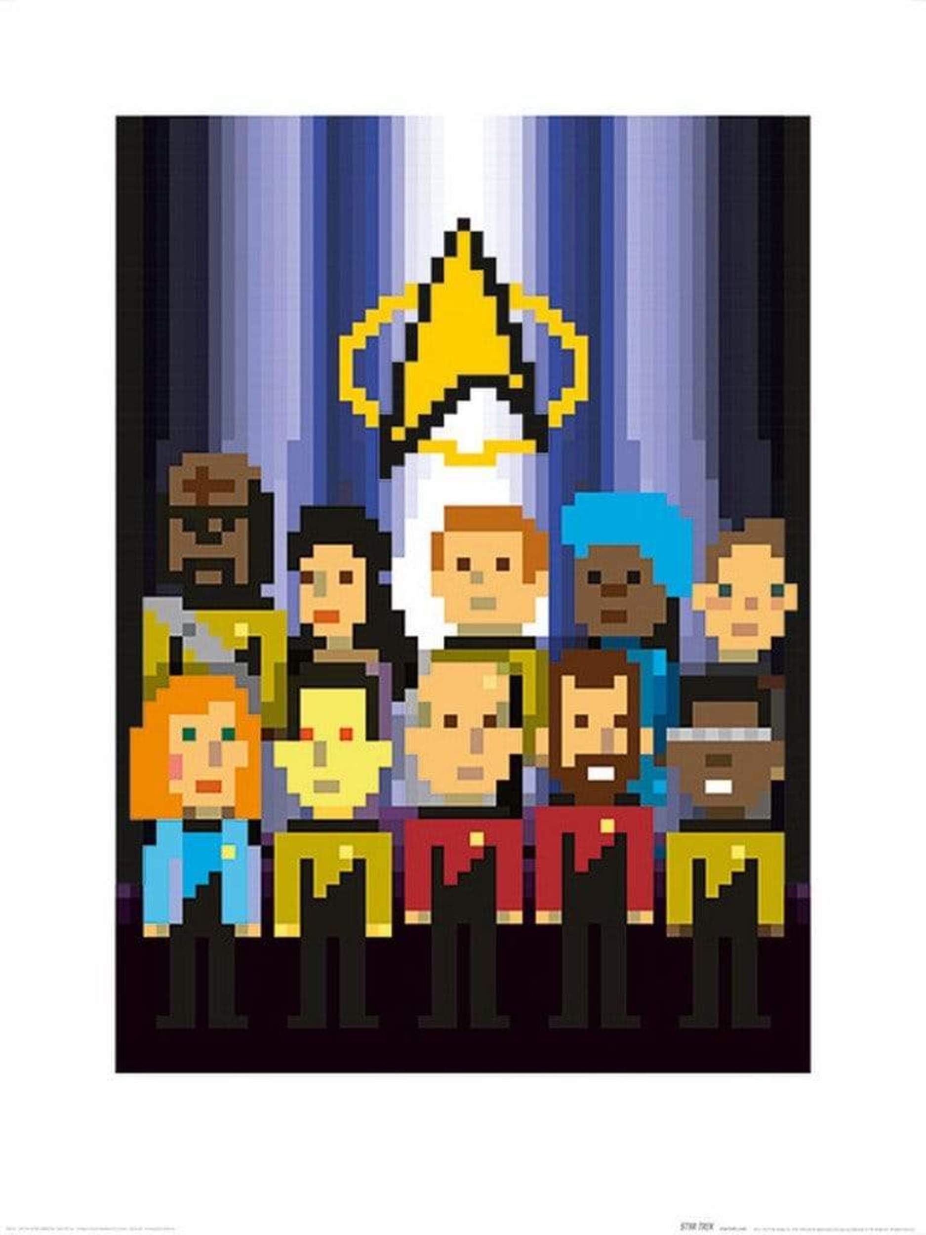 Poster Star Trek The Next Generation Trexels TNG Crew 60x80cm